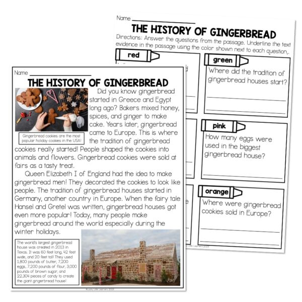 Classroom Transformation - Gingerbread Day - Reading Passage - The ...