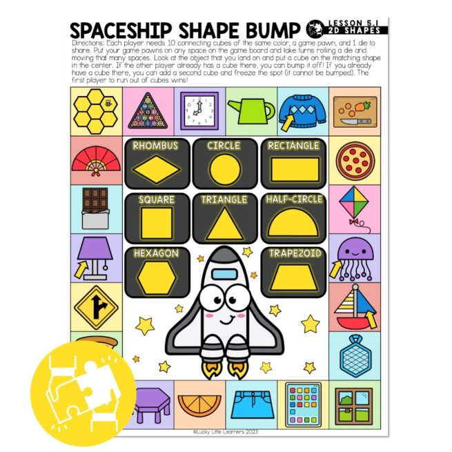 Lucky to Learn Math - 1st Grade - Geometry - Lesson 5.1 - Identify 2D ...