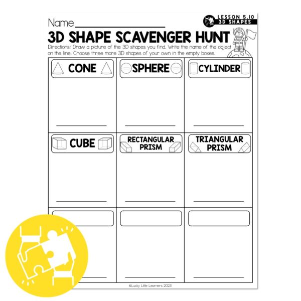 Lucky to Learn Math - 1st Grade - Geometry - Lesson 5.10 - Identify 3D ...