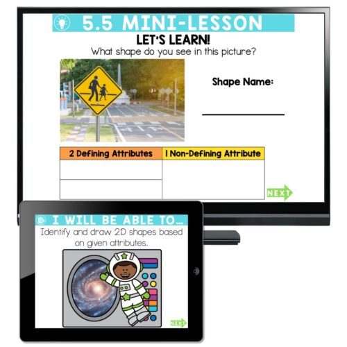 Lucky to Learn Math - 1st Grade - Geometry - Lesson 5.5 - Identify and ...