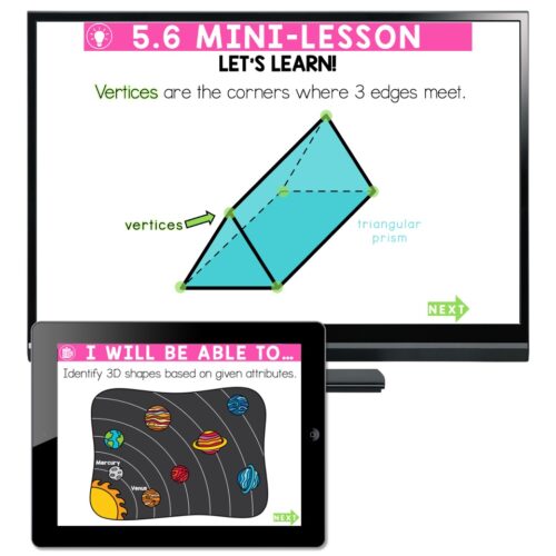Lucky to Learn Math - 1st Grade - Geometry - Lesson 5.6 - 3D Shapes ...