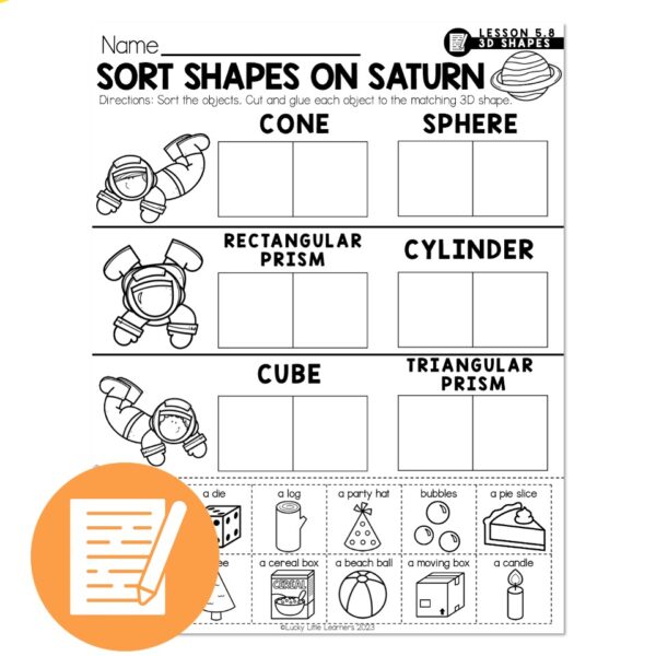 Lucky to Learn Math - 1st Grade - Geometry - Lesson 5.8 - Construct 3D ...