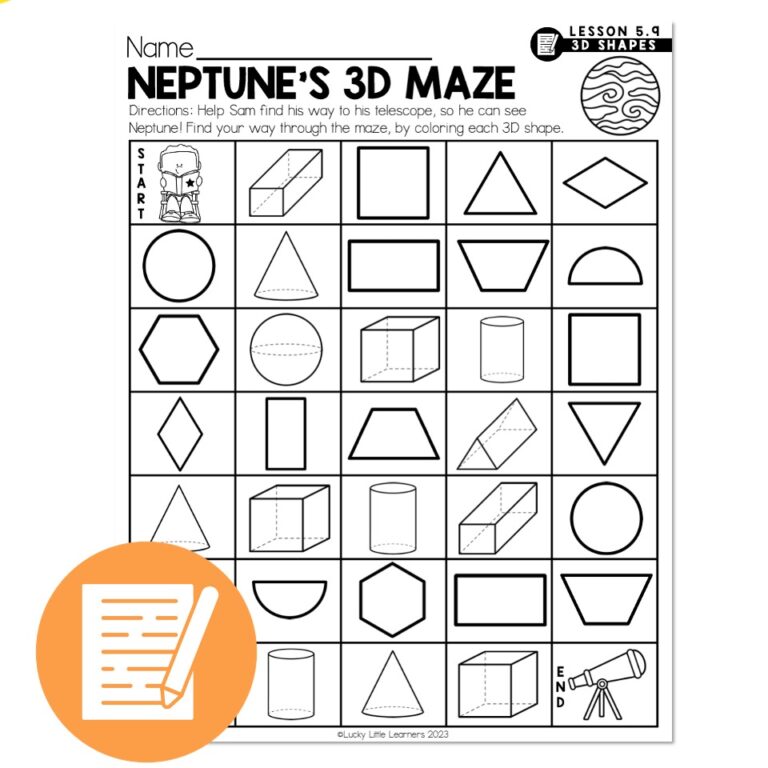 Lucky to Learn Math - 1st Grade - Geometry - Lesson 5.9 - Sorting 3D ...