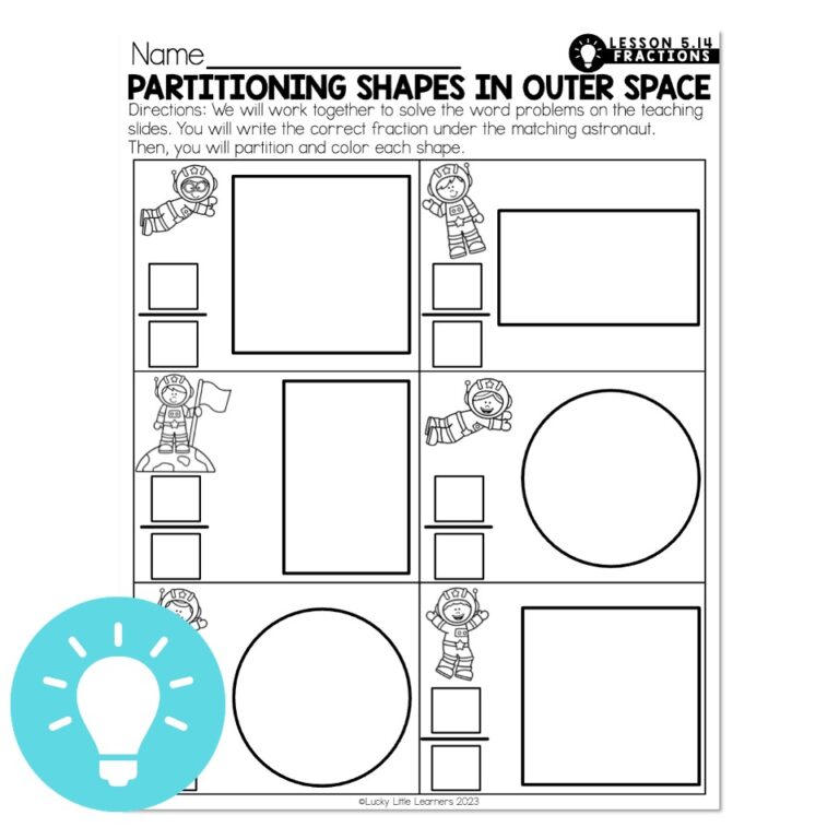 Lucky to Learn Math - 1st Grade - Geometry and Fractions - Lesson 5.14 ...