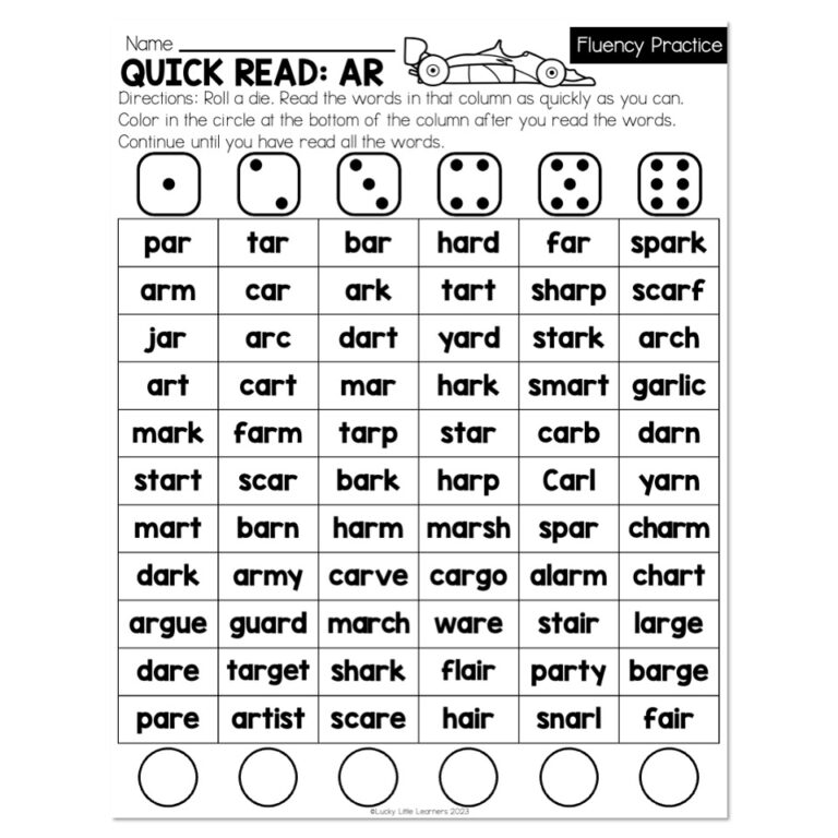 Lucky to Learn Phonics - Other Vowels - R-Controlled AR - Quick Read ...