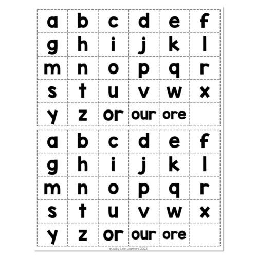 Lucky to Learn Phonics - Other Vowels - R-Controlled OR - Letter Tiles ...