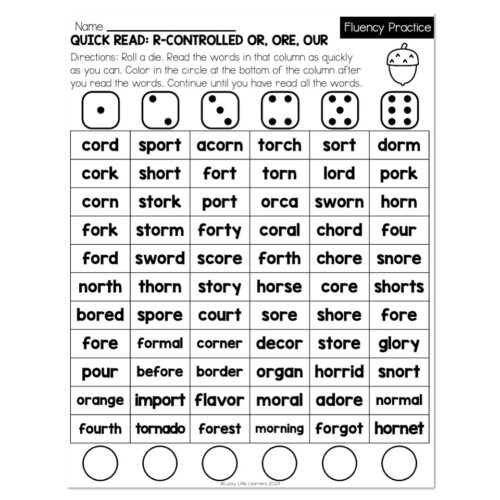 Lucky to Learn Phonics - Other Vowels - R-Controlled OR - Quick Read ...