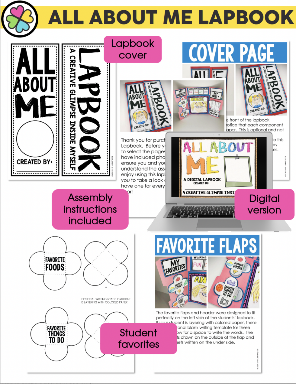 All About Me Lapbook - Lucky Little Learners
