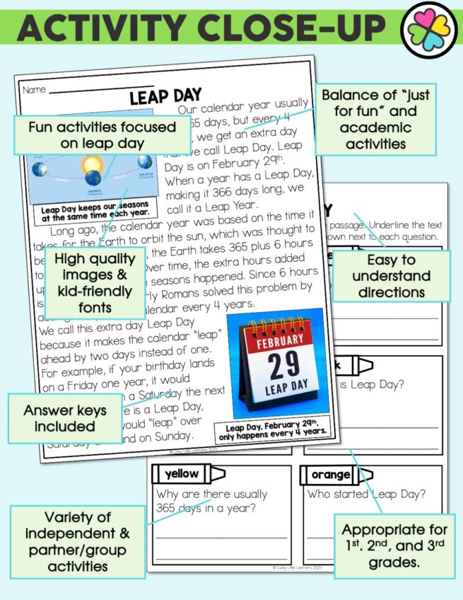 Leap Day & Leap Year Activities - Lucky Little Learners