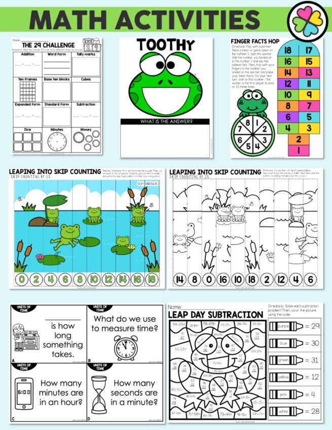 Leap Day & Leap Year Activities - Lucky Little Learners