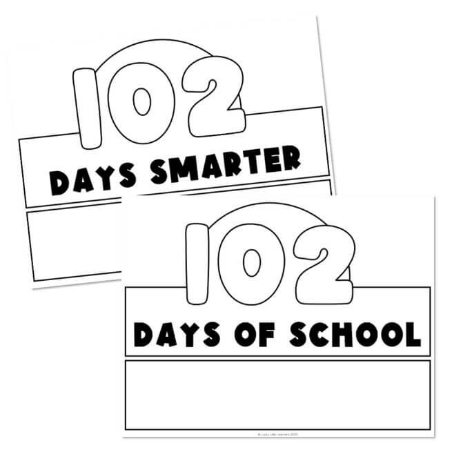 102nd Day of School - Crown - Lucky Little Learners