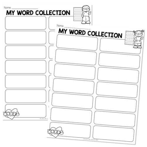 Book Companion - The Word Collector - My Word Collection - Lucky Little ...