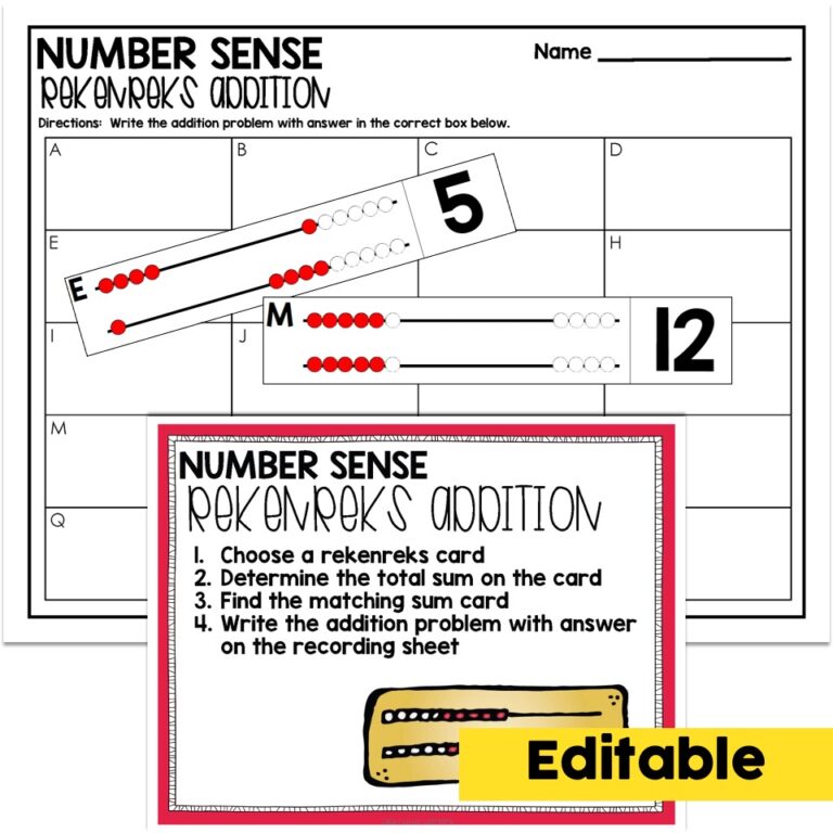 Editable - 1st Grade October Math Center - Number Sense - Lucky Little ...