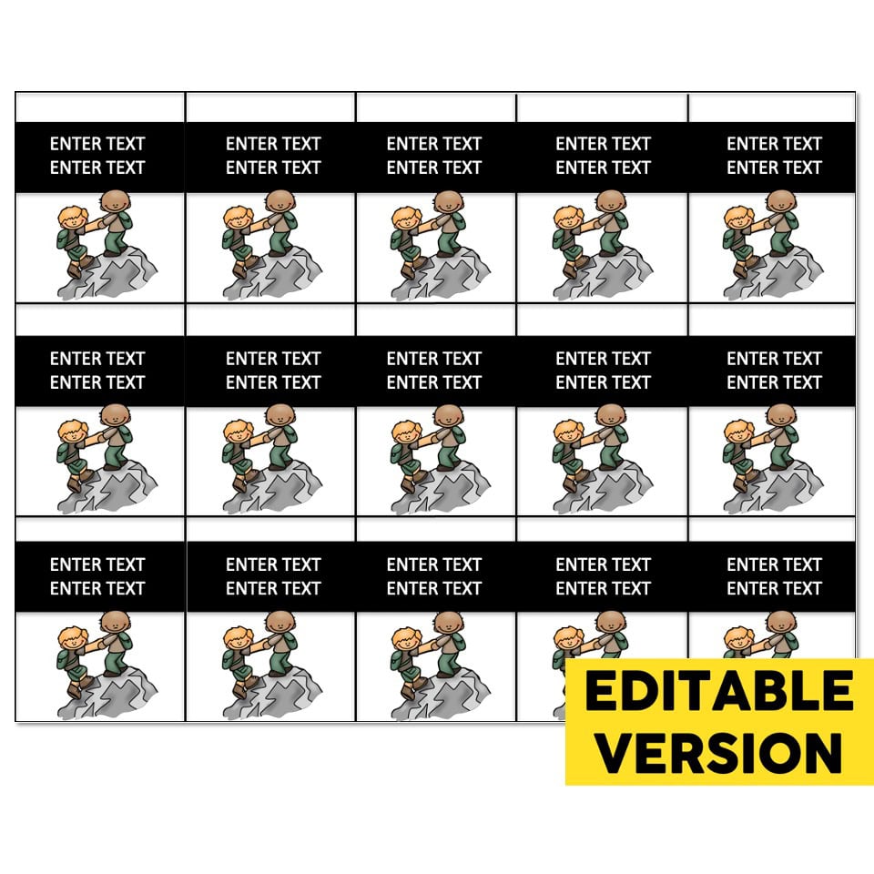 Editable - Brag Tags - Character Traits - Cooperation - Version 2 ...