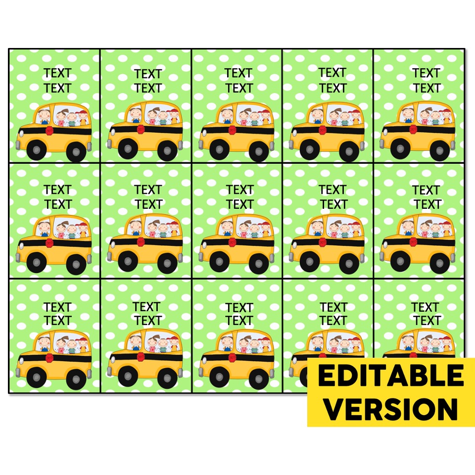 Editable - Brag Tags - Set 1 - Awesome Bus Behavior - Version 1 - Lucky ...