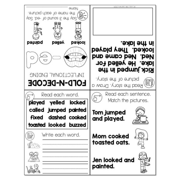 Lucky to Learn Phonics - Other Consonants - Inflectional Ending - ED ...