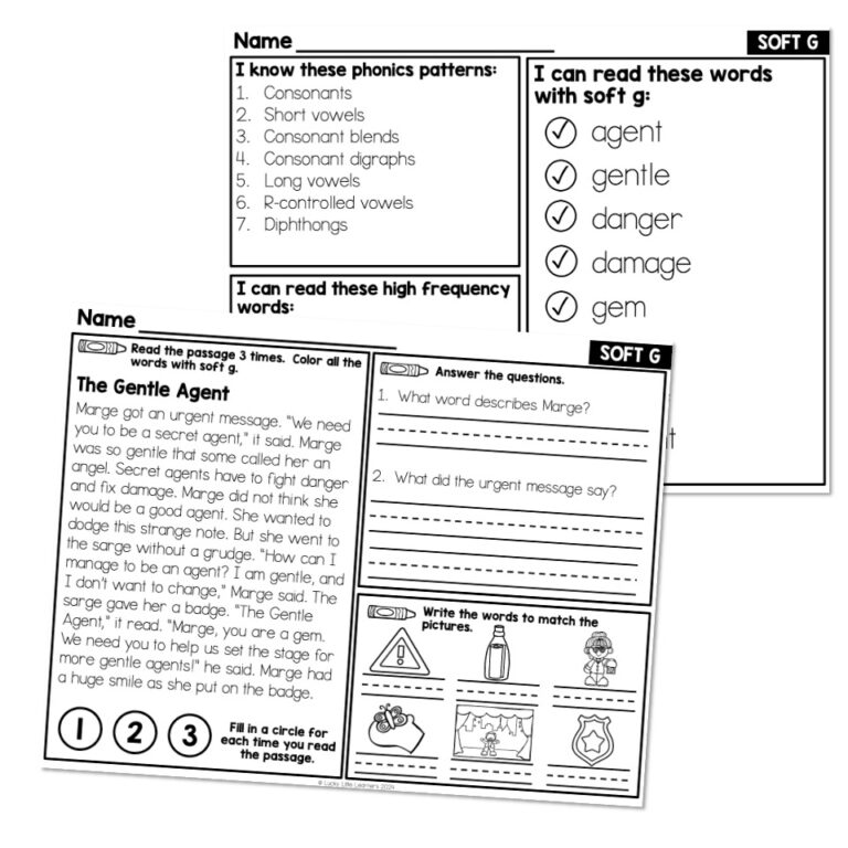 Lucky to Learn Phonics - Other Consonants - Soft G - 2nd Grade ...