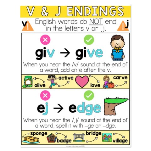 Lucky to Learn Phonics - Other Consonants - V and J endings - Anchor ...