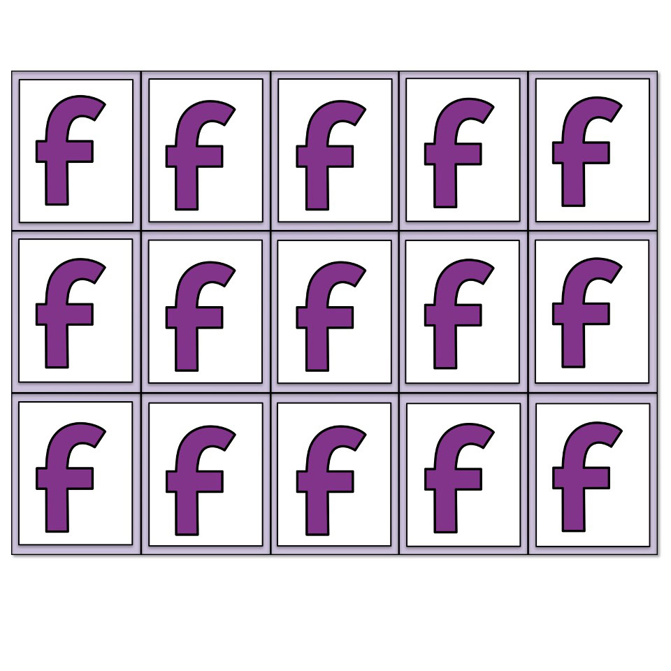 Brag Tags - Alphabet - Color Border - Lowercase f - Lucky Little Learners