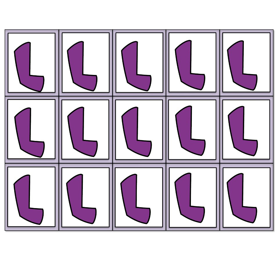 Brag Tags - Alphabet - Color Border - Uppercase L - Lucky Little Learners