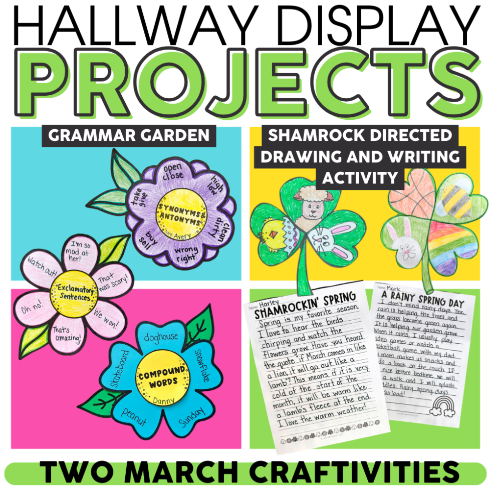 Hallway Display Projects Bundle - Monthly Craftivities - Lucky Little ...