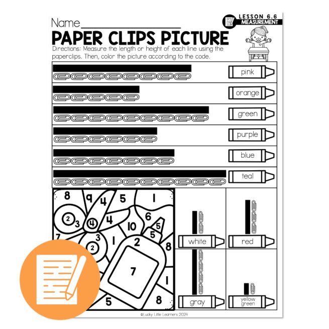 Lucky to Learn Math - 1st Grade - Lesson 6.6 - Non-Standard Measurement ...