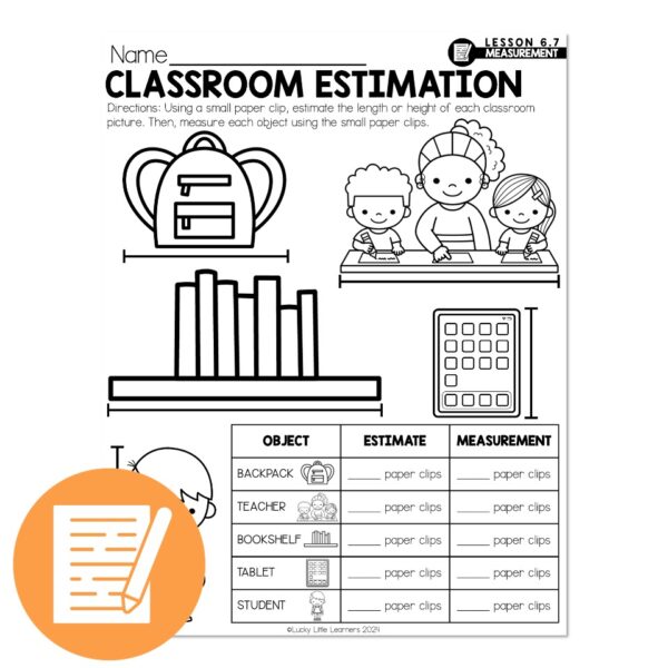 Lucky to Learn Math - 1st Grade - Lesson 6.7 - Non-Standard Measurement ...