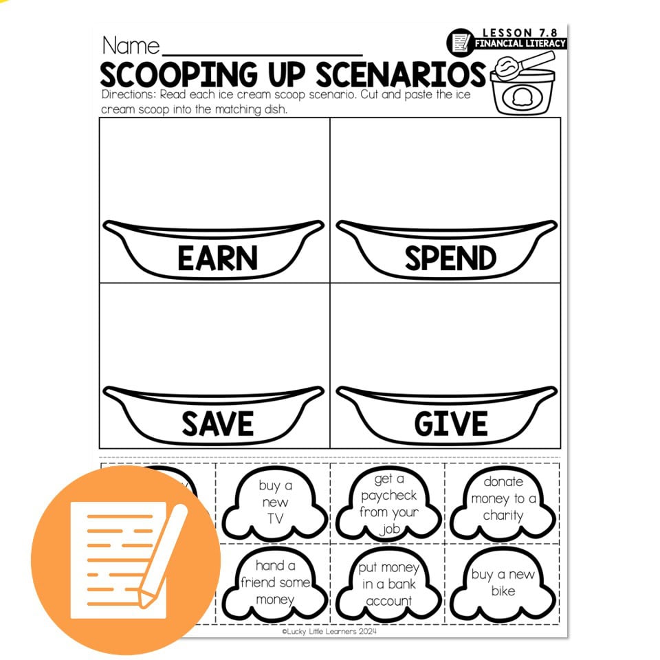 Lucky to Learn Math - 1st Grade - Lesson 7.8 - Financial Literacy ...