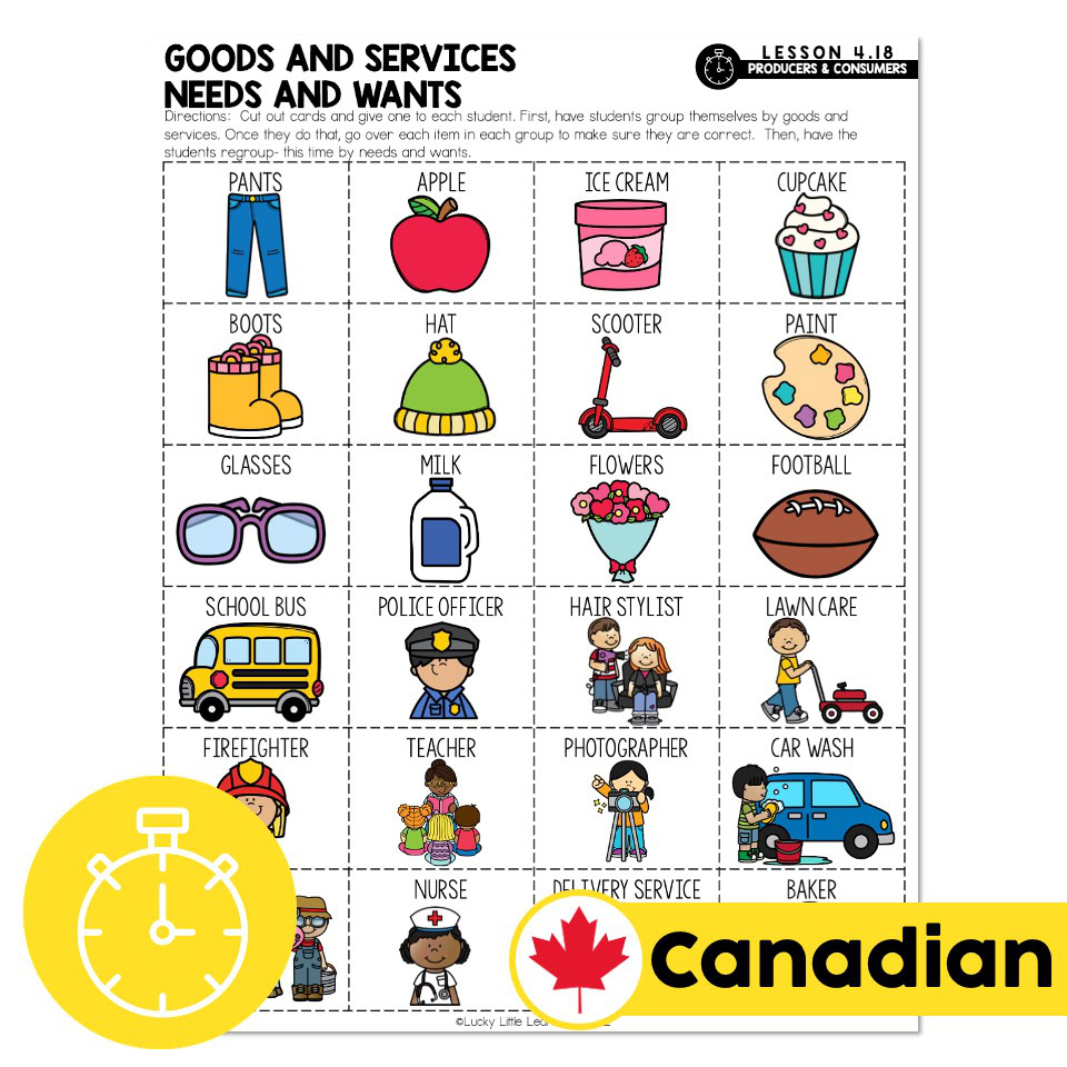 Lucky to Learn Math - Canadian Money - Producers and Consumers - Lesson ...