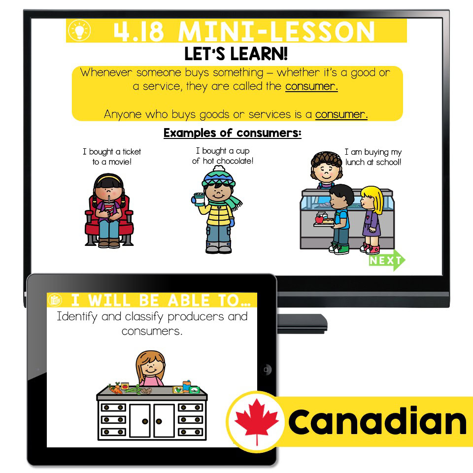 Lucky to Learn Math - Canadian Money - Producers and Consumers - Lesson ...