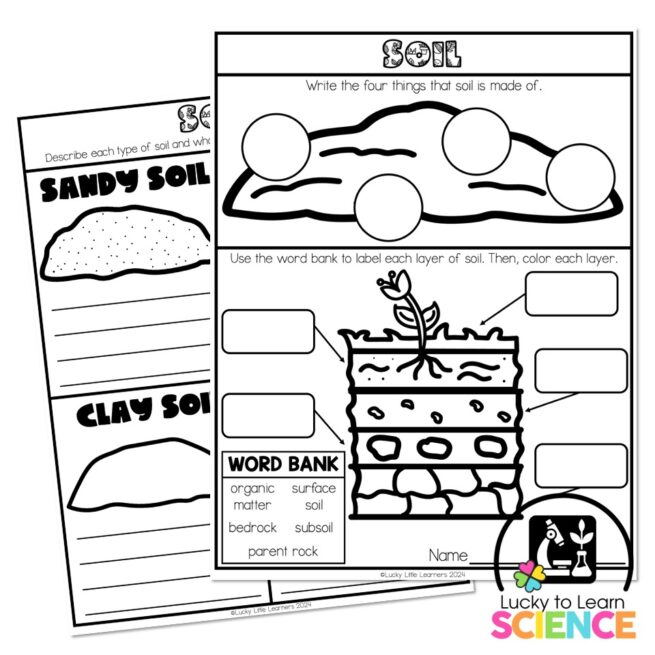 Lucky to Learn Science - Soil - One-Pager - Lucky Little Learners