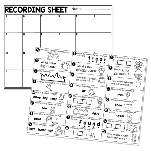 Spring Pack - Easter - Egg Hunt - SOR Phonics and Phonemic Awareness ...