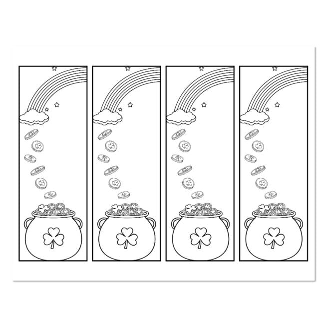 Student Bookmarks - St. Patrick's Day - Gold and Rainbow - Lucky Little ...