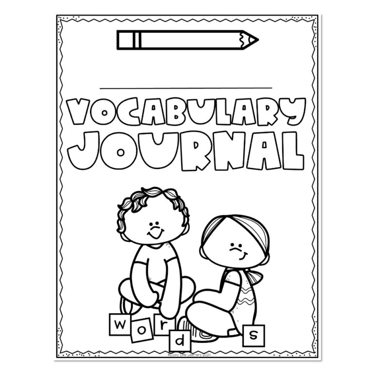 Vocabulary Activities - Vocabulary Journal - Lucky Little Learners