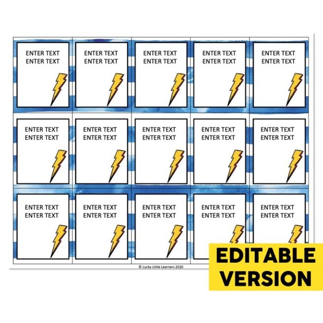 Editable - Brag Tags - Set 2 - Super Job - Lucky Little Learners