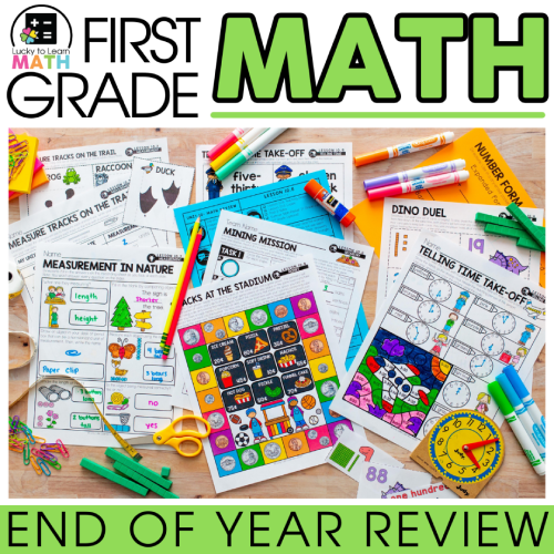 1st Grade End of Year Math Review - Lucky Little Learners