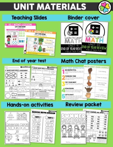 1st Grade End of Year Math Review - Lucky Little Learners