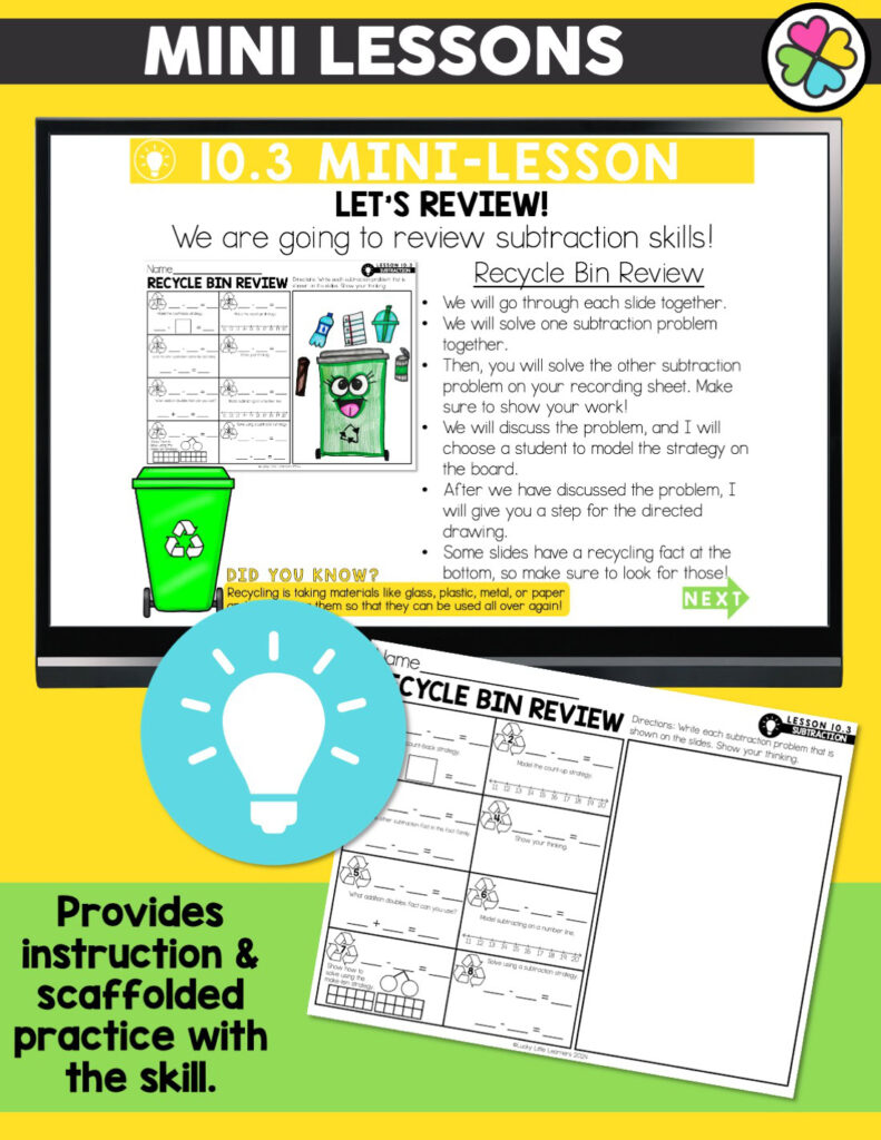 1st Grade End of Year Math Review - Lucky Little Learners
