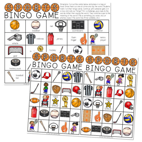 Basketball Transformation - Sports Bingo Game - Lucky Little Learners