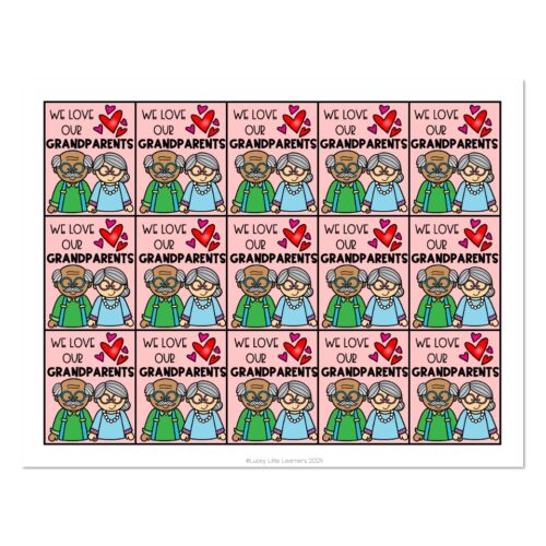 Brag Tags - Holidays - Grandparent's Day - Lucky Little Learners