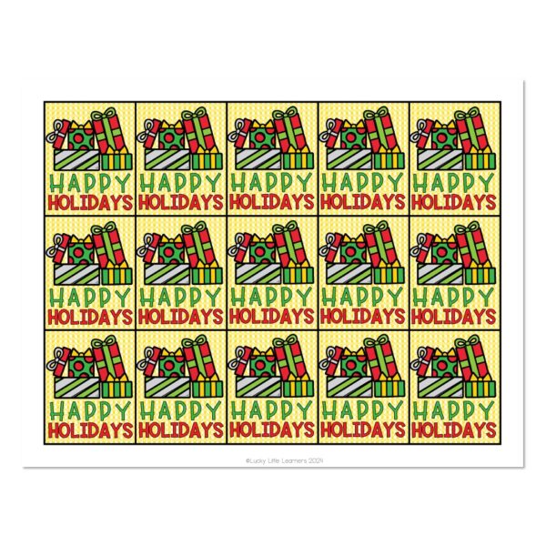 Brag Tags - Holidays - Happy Holidays - Lucky Little Learners