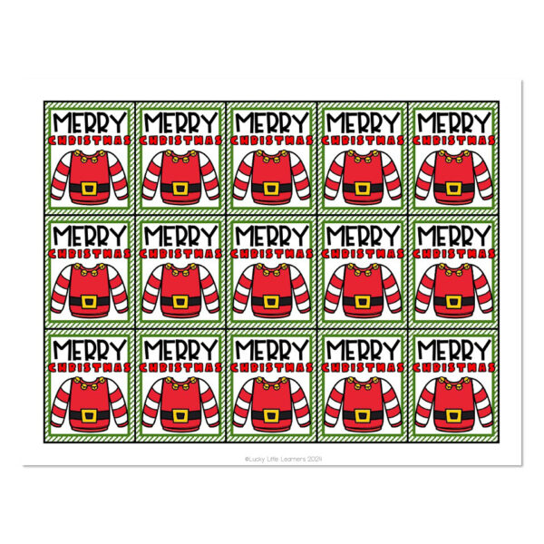 Brag Tags - Holidays - Merry Christmas - Lucky Little Learners