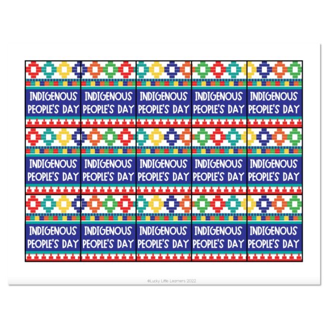 Brag Tags - Holidays - Indigenous People's Day - Lucky Little Learners