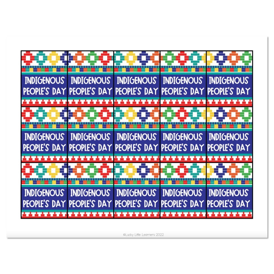 Brag Tags - Holidays - Indigenous People's Day - Lucky Little Learners