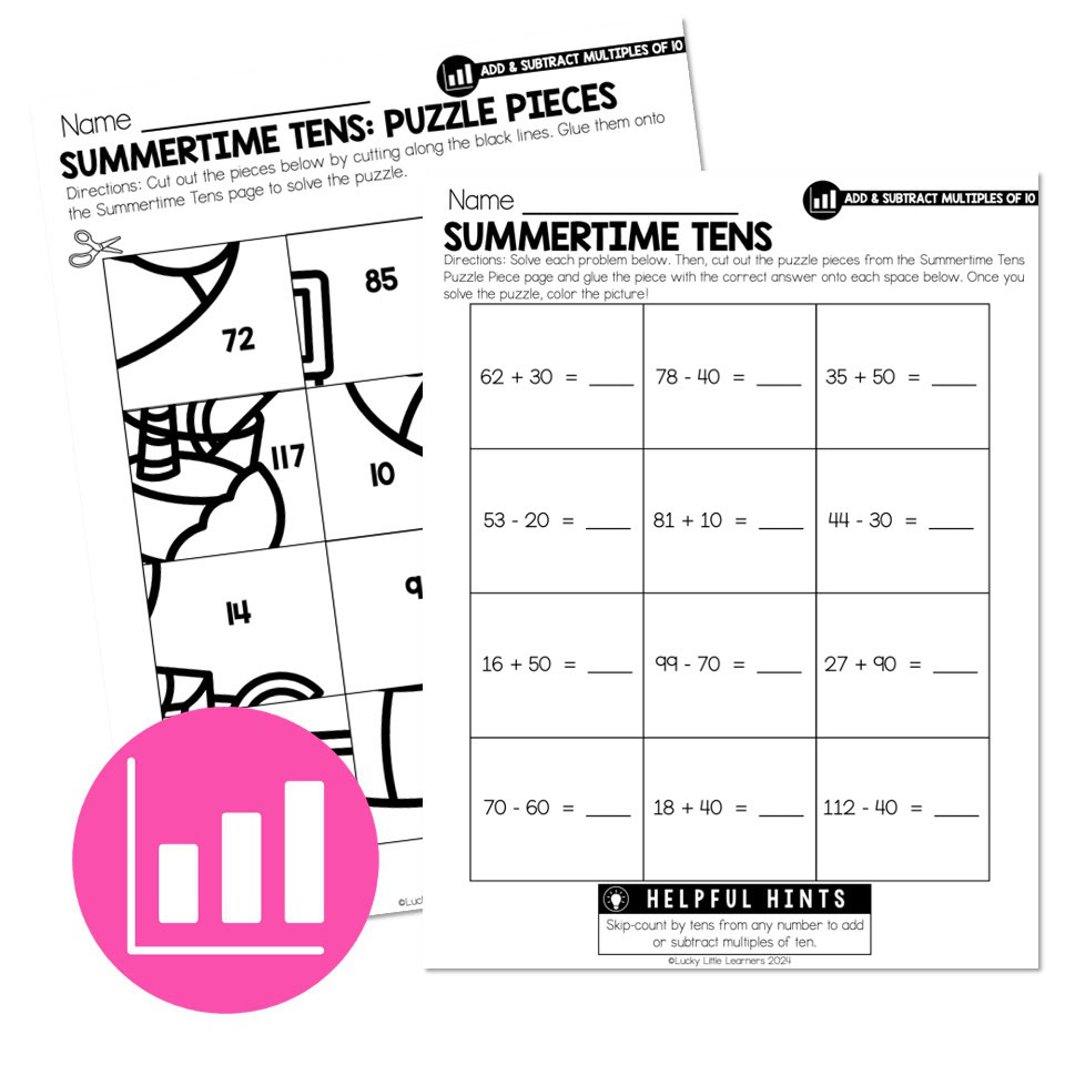 Lucky to Learn Math - 1st Grade - Unit 10 - End of Year Review Summer ...
