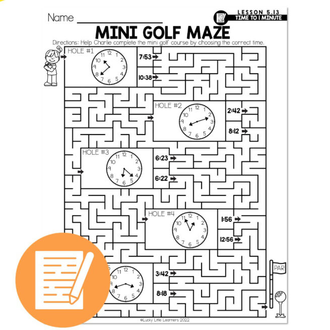 Lucky to Learn Math - Lesson 5.13 - Time to 1 Minute - Independent ...