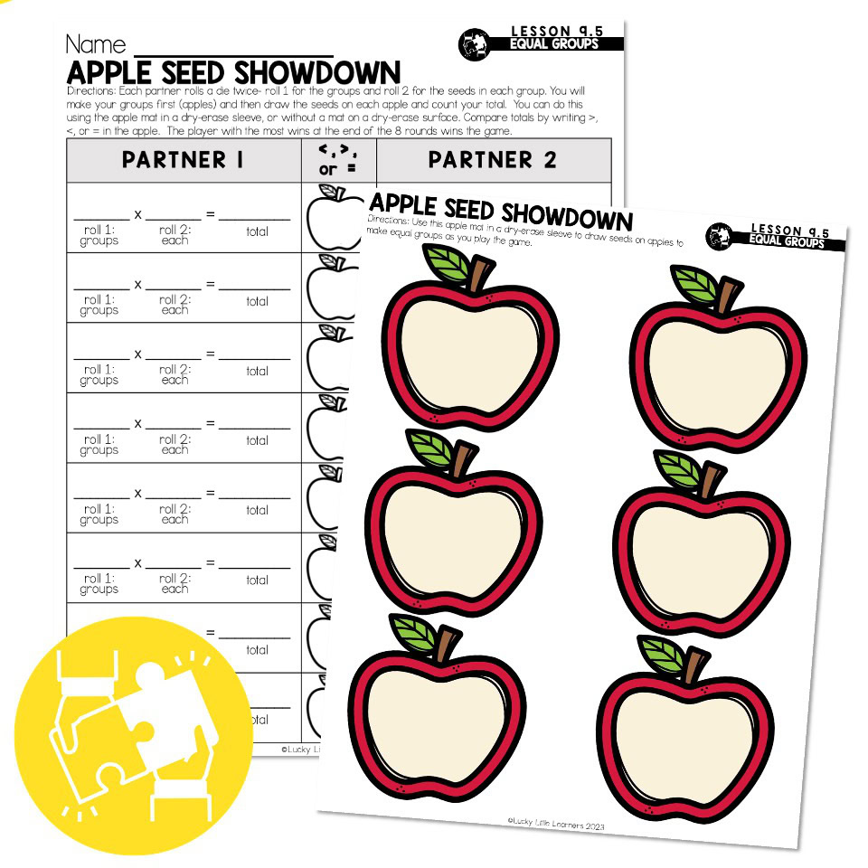 Lucky to Learn Math - Lesson 9.5 - Equal Groups - Collaboration - Apple ...