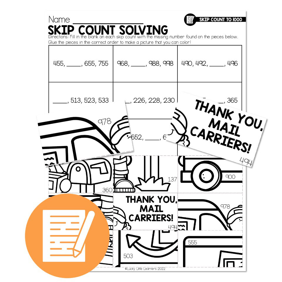 Lucky to Learn Math - Skip Count to 1000 - Lesson 1.5 - Independent ...