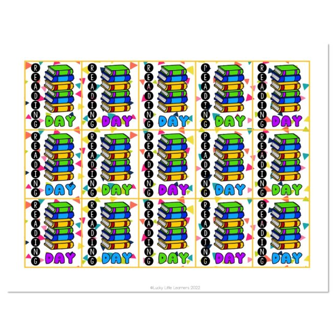Reading Day Brag Tag - Lucky Little Learners