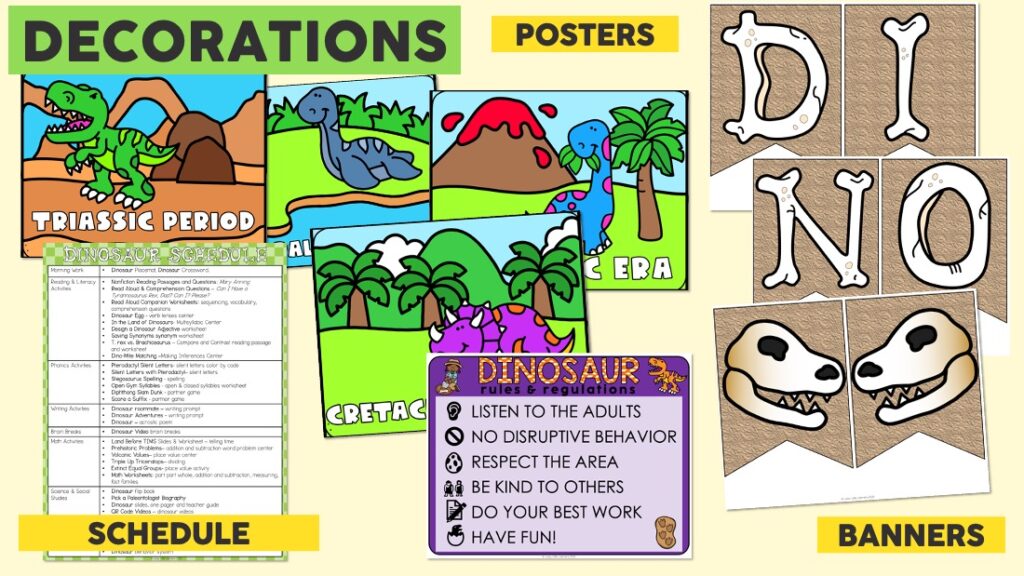 Dinosaur Classroom Transformation - Lucky Little Learners